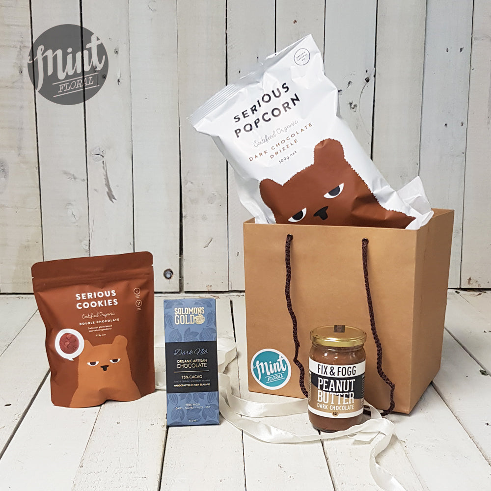 Chocolate Overload Gift Bag — Mint Floral NZ